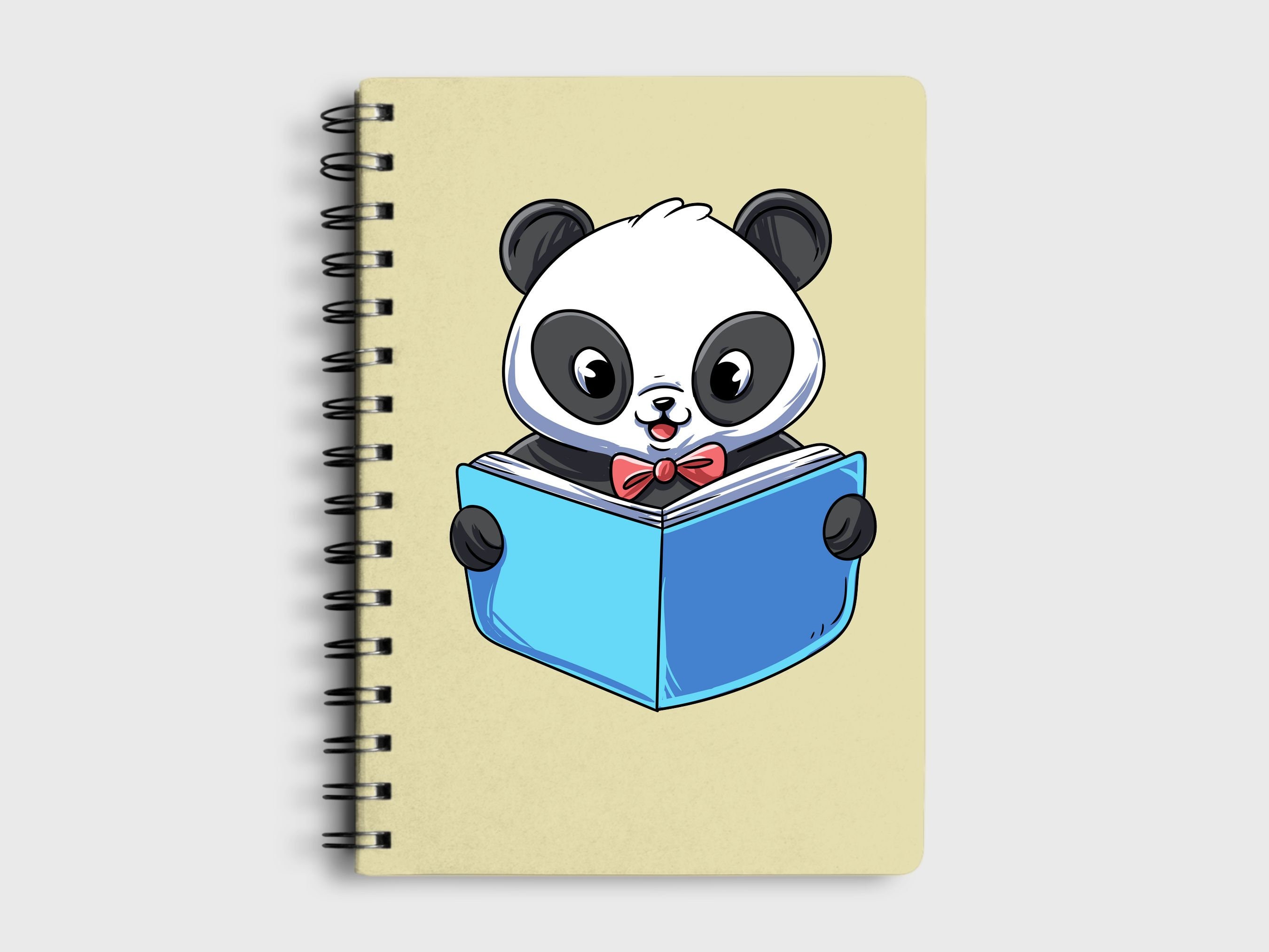 Panda Clipart Reading Book SVG - Etsy