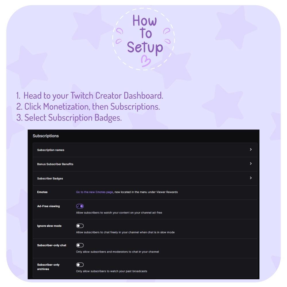 Star Twitch Badge Flairs | Twitch Subscriber Bit Sub Badges Flair ...