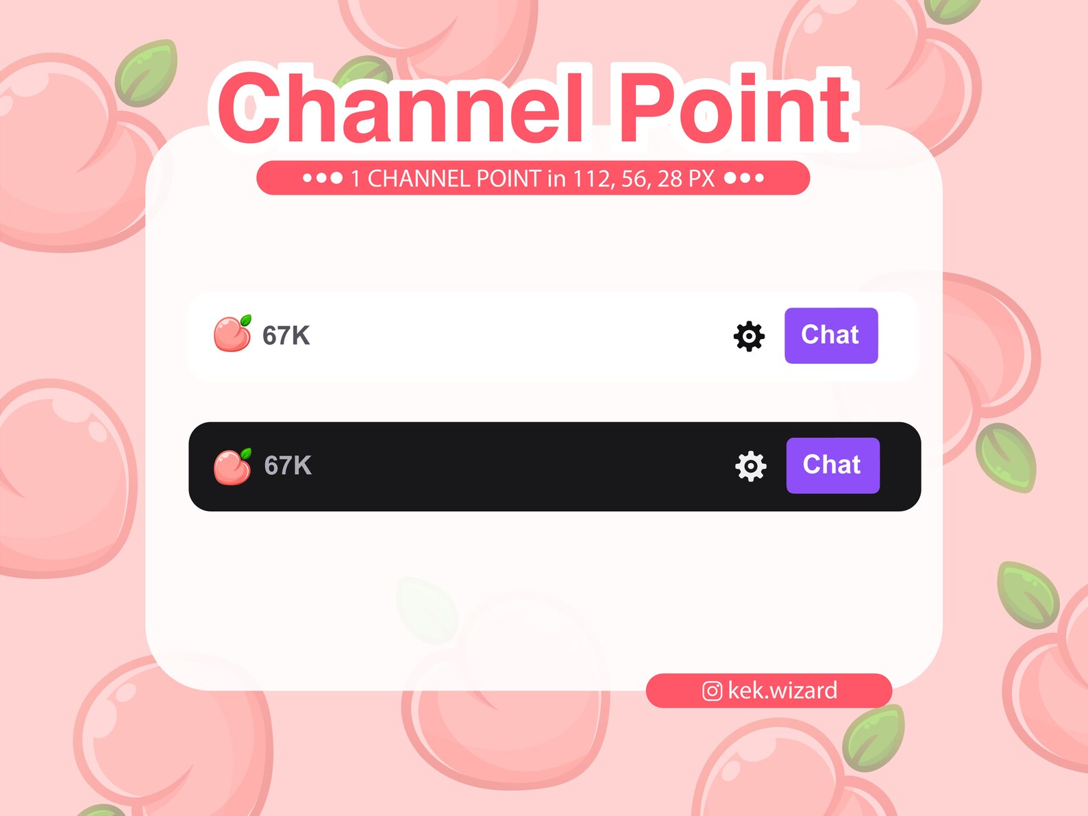 Cute Peach Channel Point Twitch | Channel Point | Twitch Channel Point ...