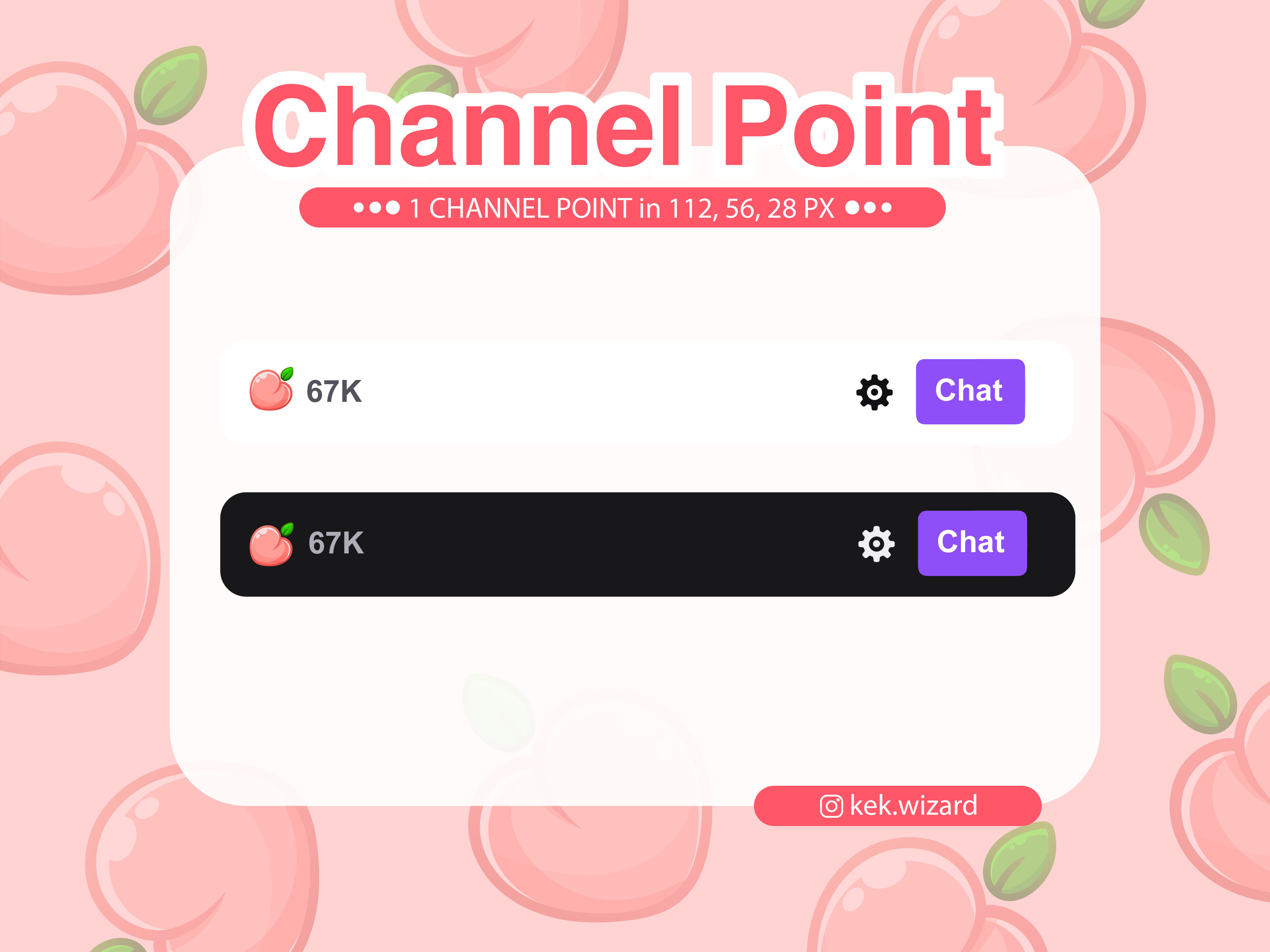 Cute Peach Channel Point Twitch Channel Point Twitch Channel Point Icon ...