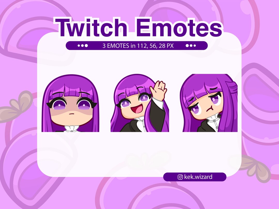 Fern Emote Pack | Twitch Emotes | Anime Character | Custom Twitch ...