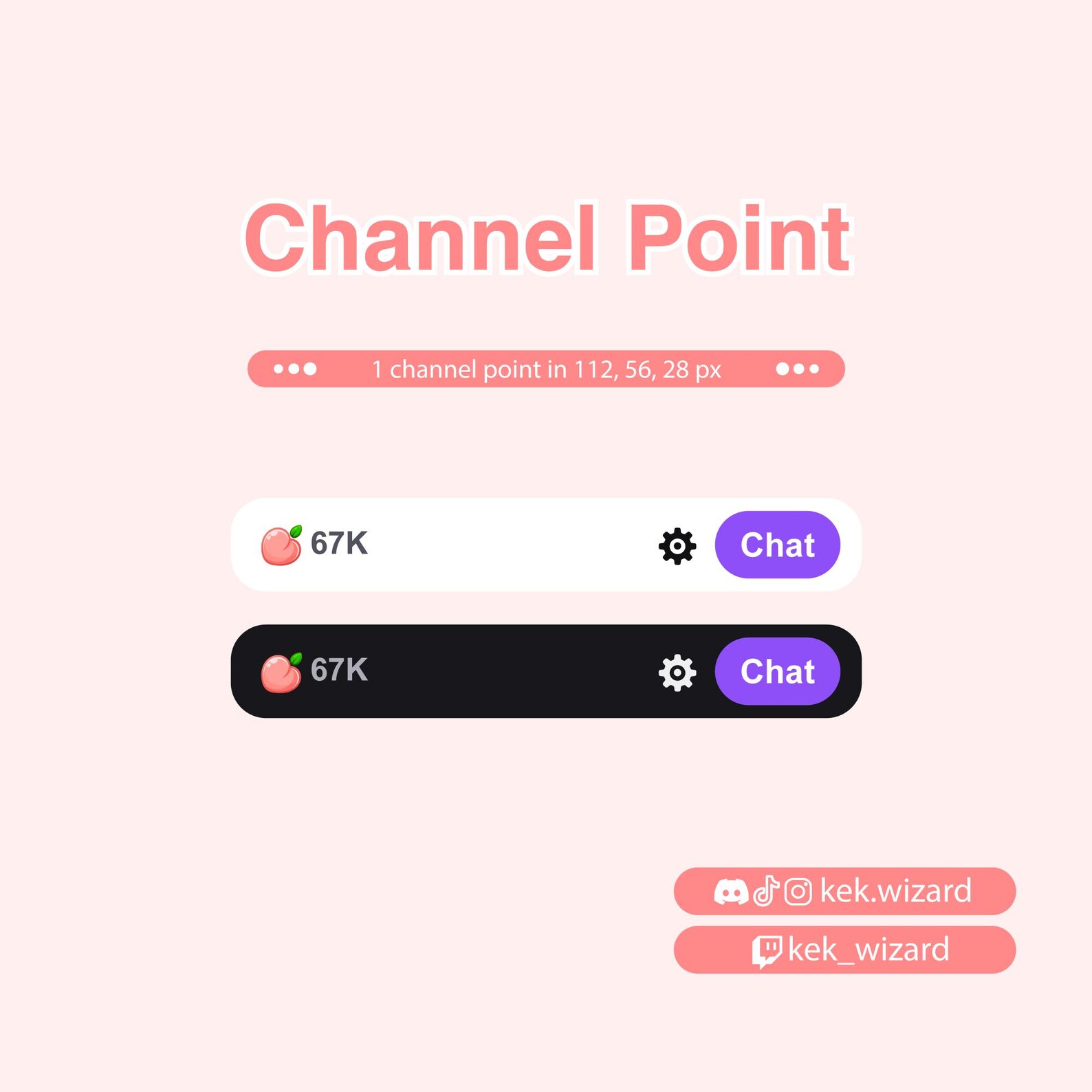 Cute Peach Channel Point Twitch | Channel Point | Twitch Channel Point ...
