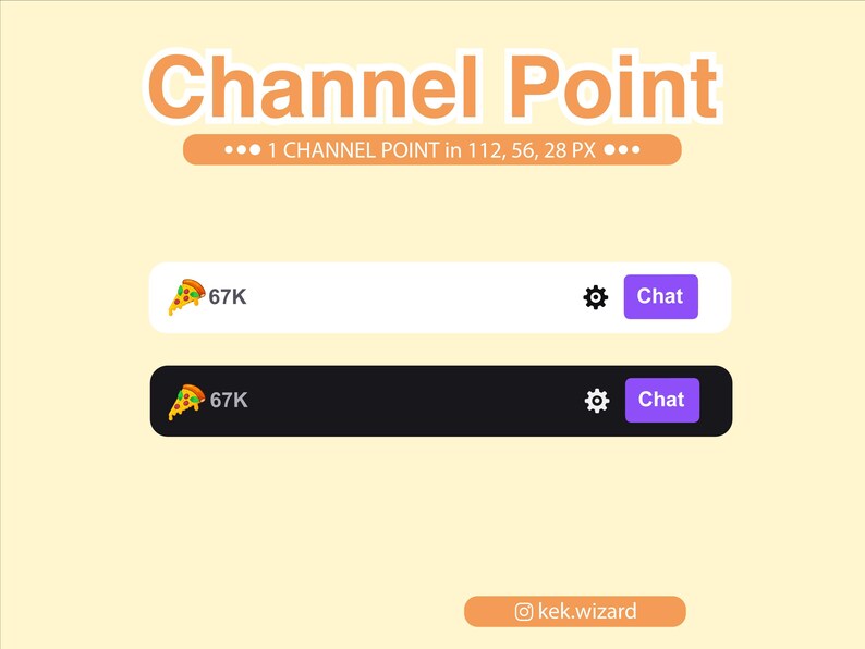 Pizza Slice Channel Point for Twitch | Channel Point | Twitch Channel ...