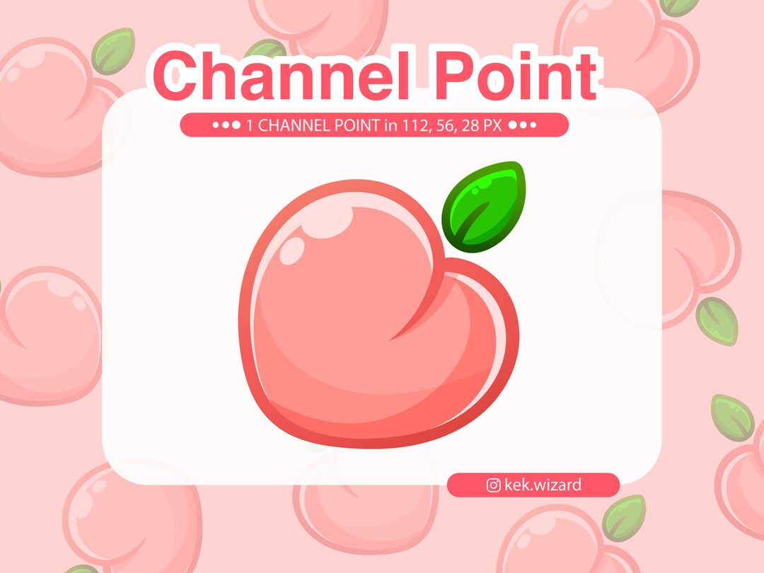 Cute Peach Channel Point Twitch | Channel Point | Twitch Channel Point ...
