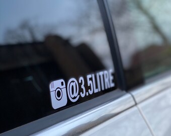 Custom Instagram Name Vinyl Decal Personalized Instagram Username Vinyl ...