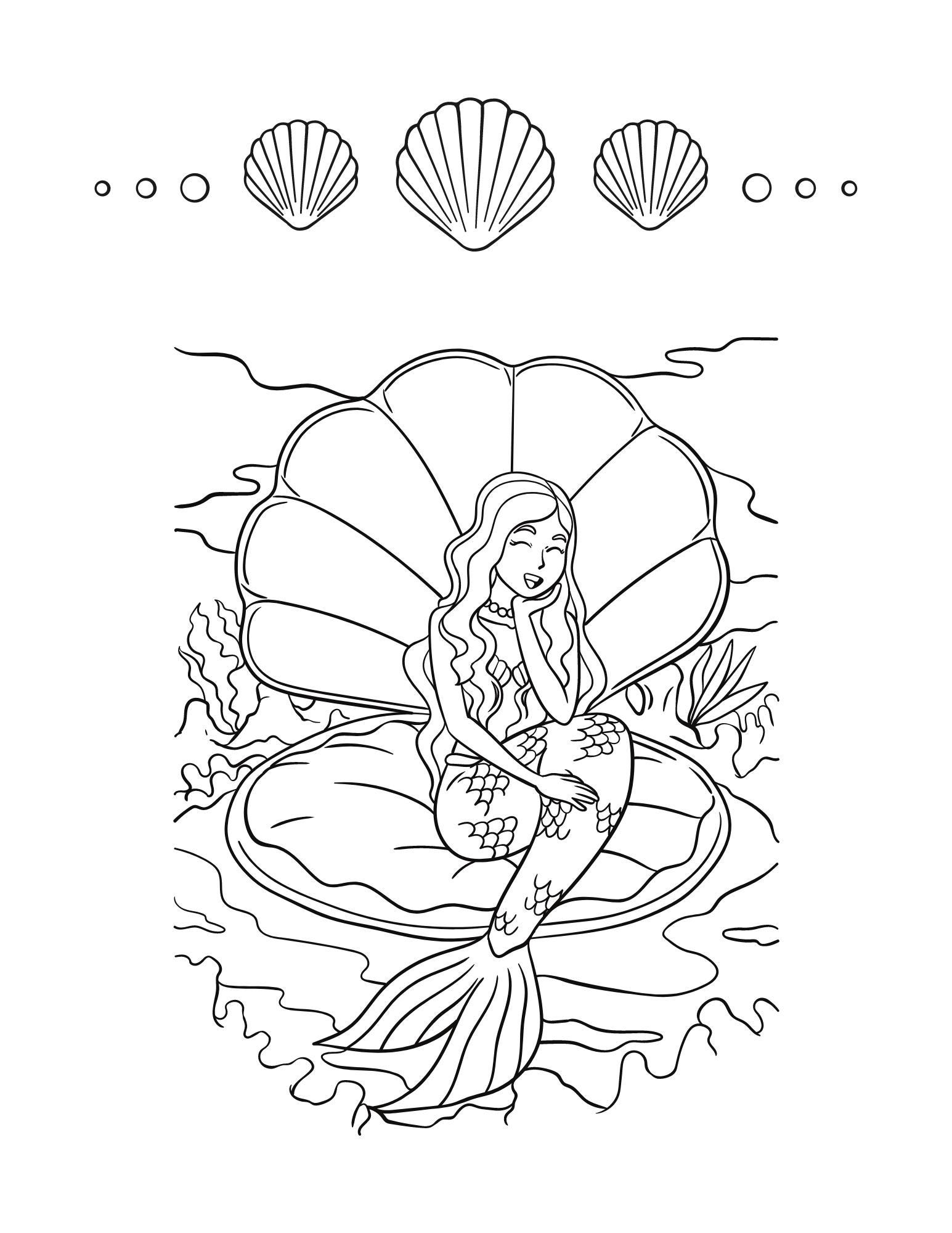 Mermaid Adventures Coloring Pages - Etsy