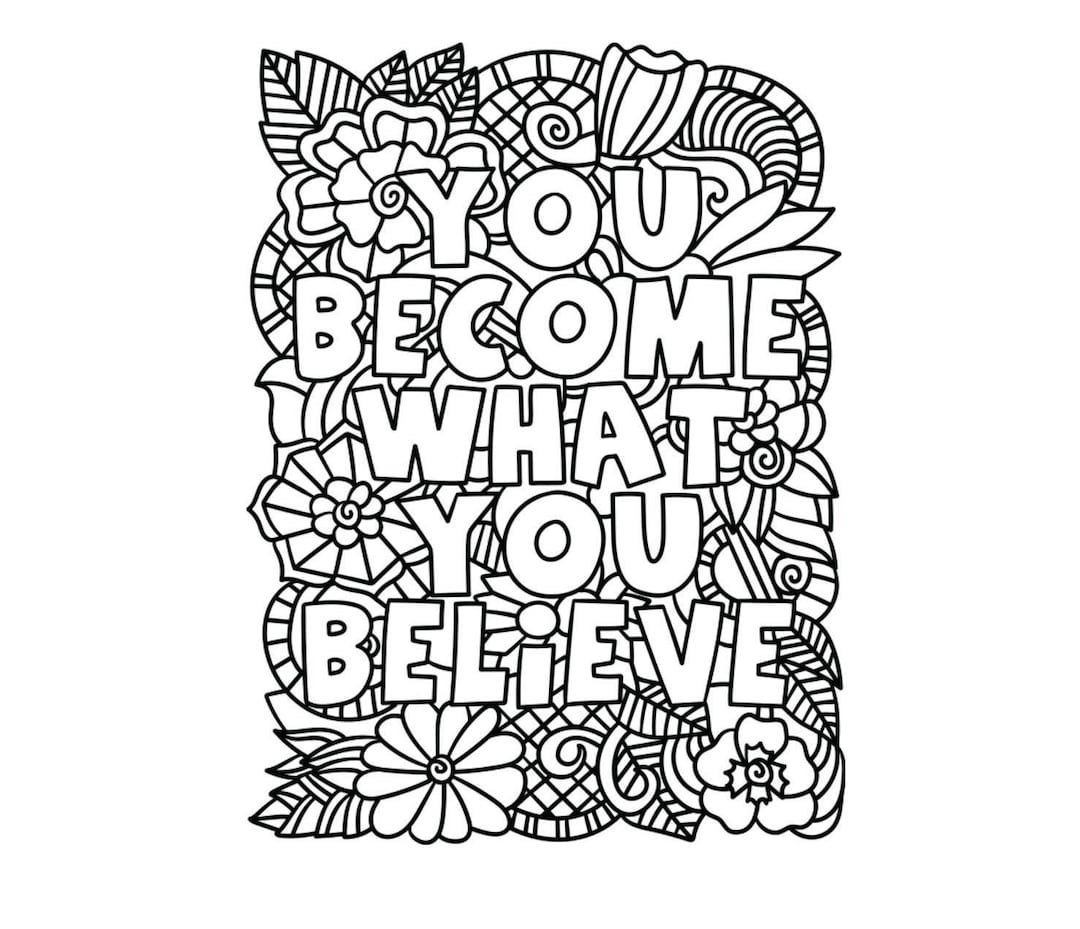 Positive Affirmations Coloring Sheets, Colouring - Etsy