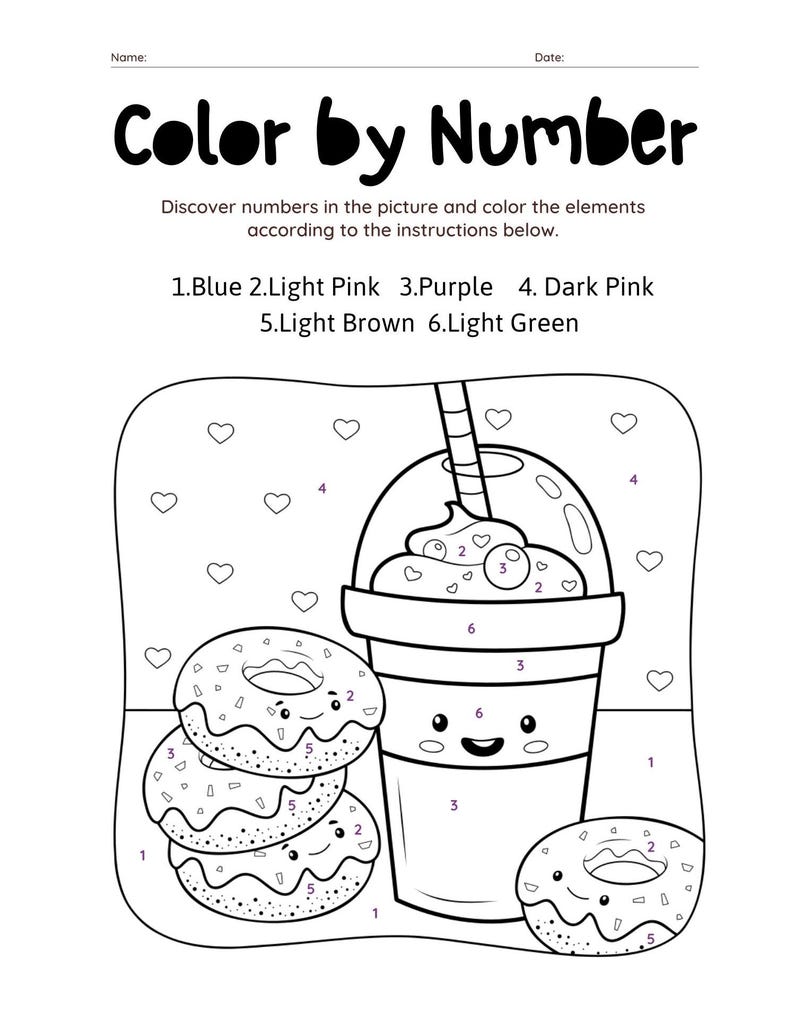 Color by Numbers - Etsy