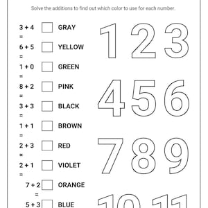 Color by Numbers - Etsy