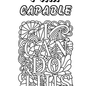Positive Affirmations Coloring Sheets, Colouring - Etsy