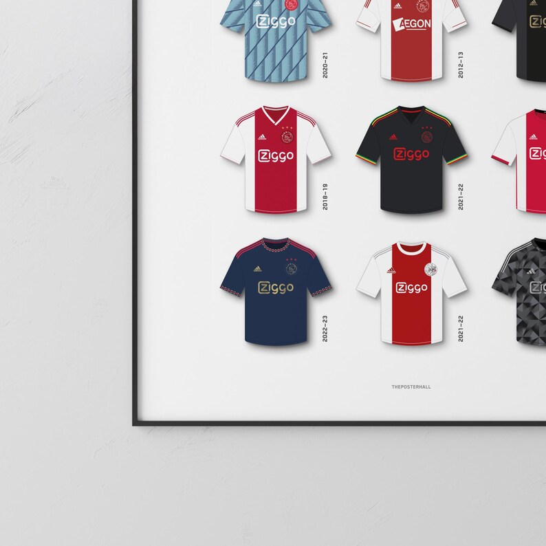 Ajax Poster, Digital Print, Retro Football Art, Instant Download, Ajax ...