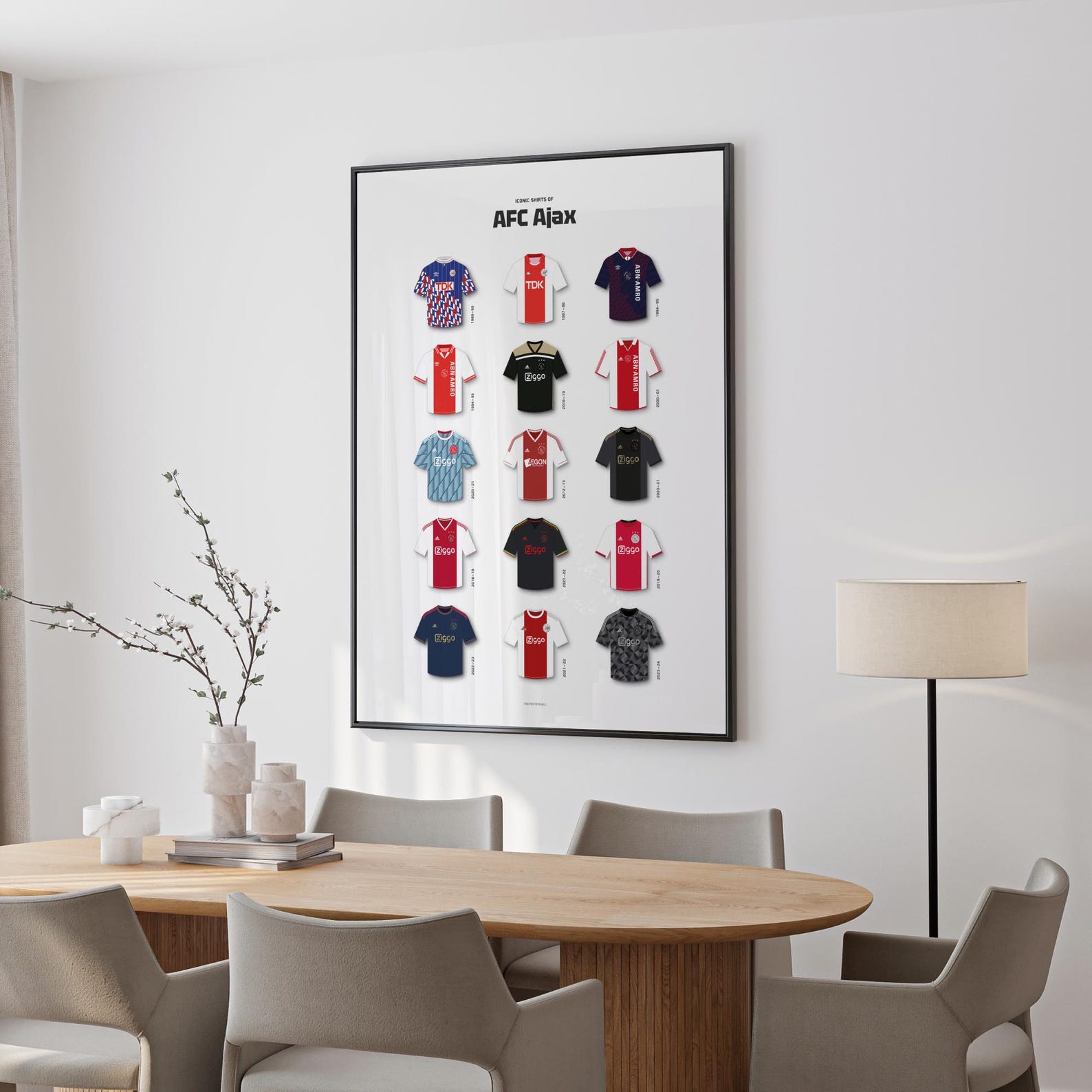 Ajax Poster, Digital Print, Retro Football Art, Instant Download, Ajax ...