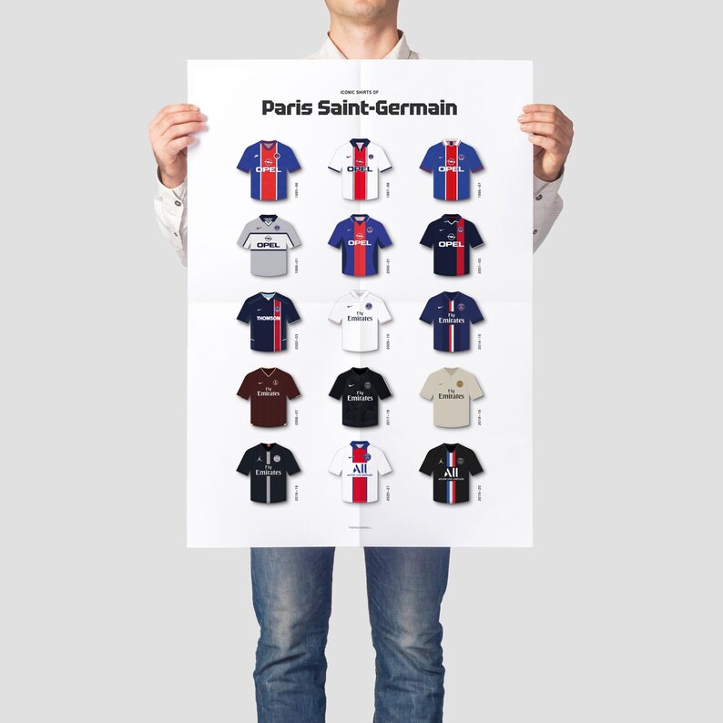 PSG Poster, Digital Print, Retro Football Art, Instant Download, Paris ...