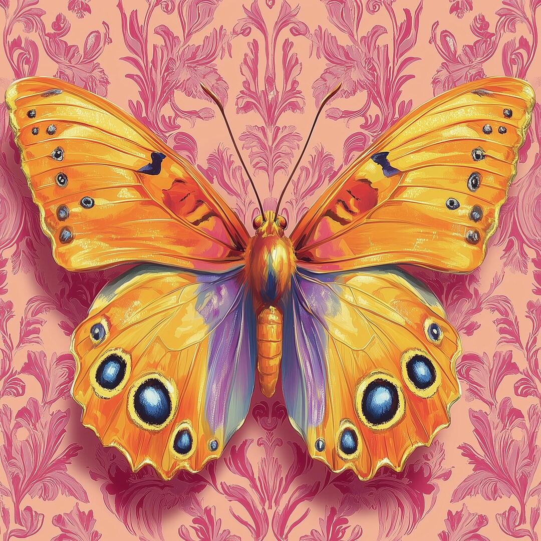 Butterfly Art Print Art Print 300 DPI Square Art Format Art Print ...