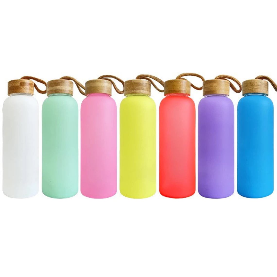 COLOR WATER BOTTLES Glass Water Bottles Personalized - Etsy