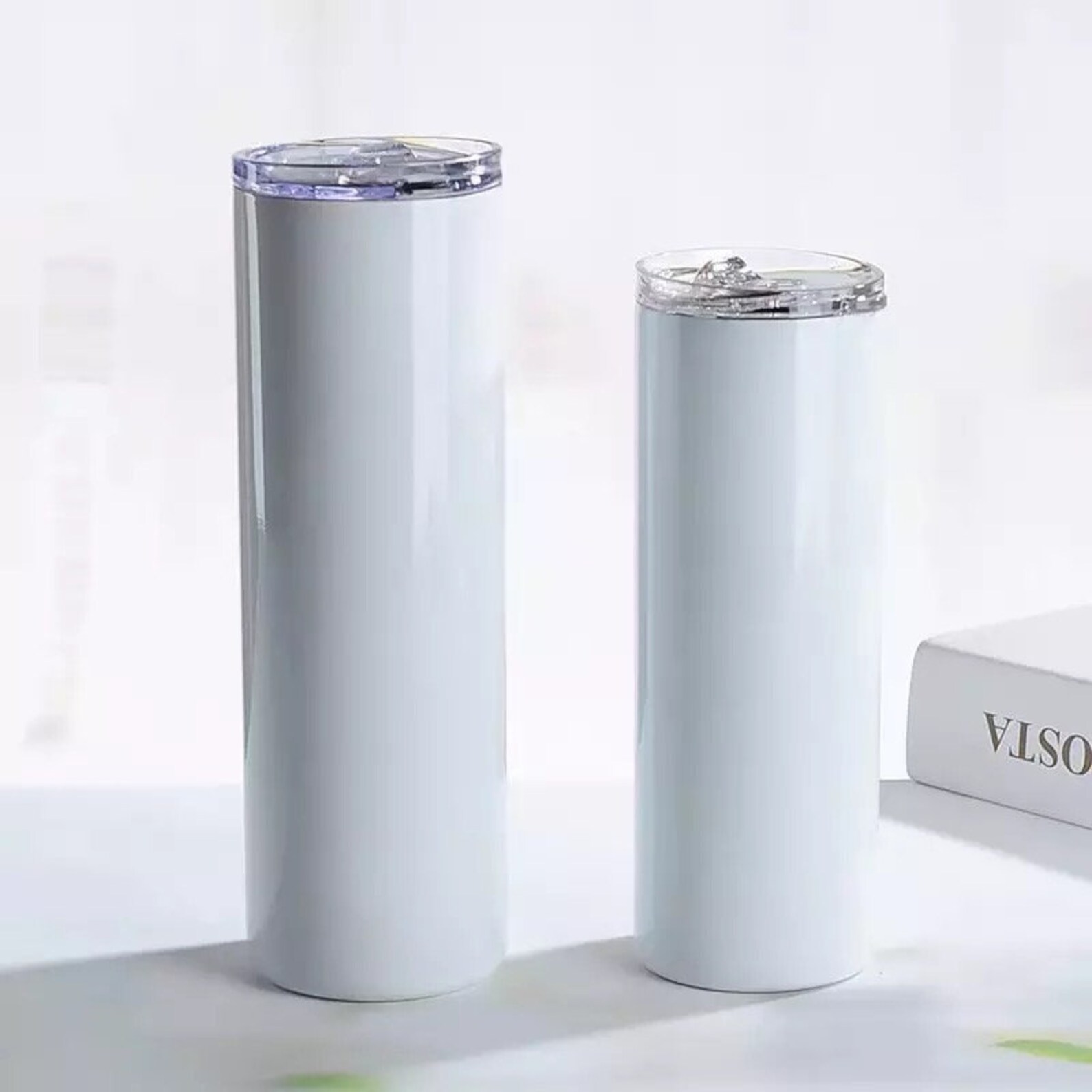 STRAIGHT TUMBLER, White Skinny Tumbler, Blank Tumblers for Sublimation ...