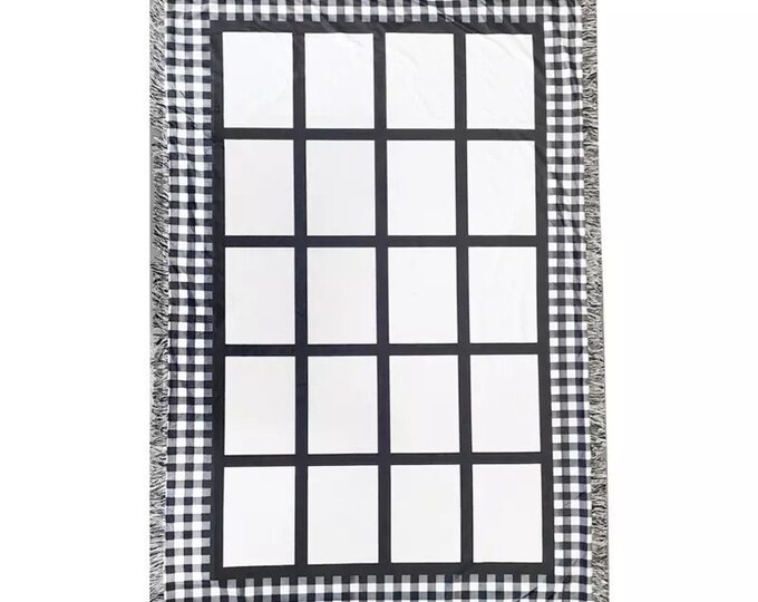 Flannel Sublimation Blank Customizable 20 Panel Throw Blanket - Etsy