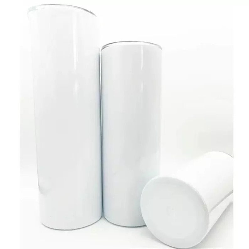 STRAIGHT TUMBLER, White Skinny Tumbler, Blank Tumblers for Sublimation ...