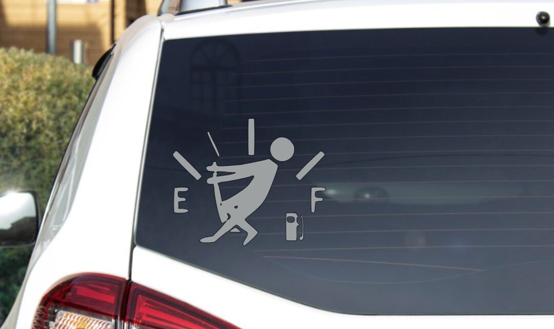 Gas Gage Decal, Window Decal, Custom Decal, Car Window, Laptop Decal ...