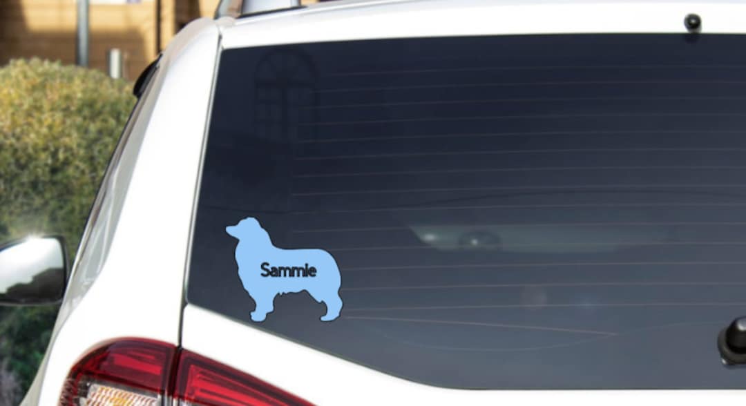 Custom Dog Name Decal, Dog Decal, Dog Breed Decal, Car Decal, Window ...