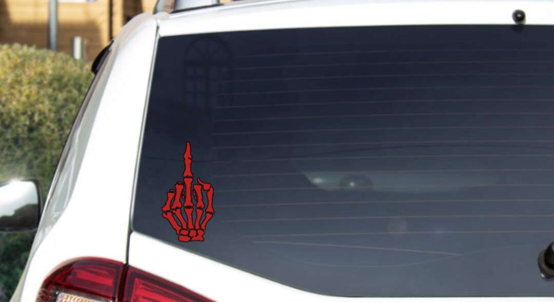 Middle Finger Decal - Etsy
