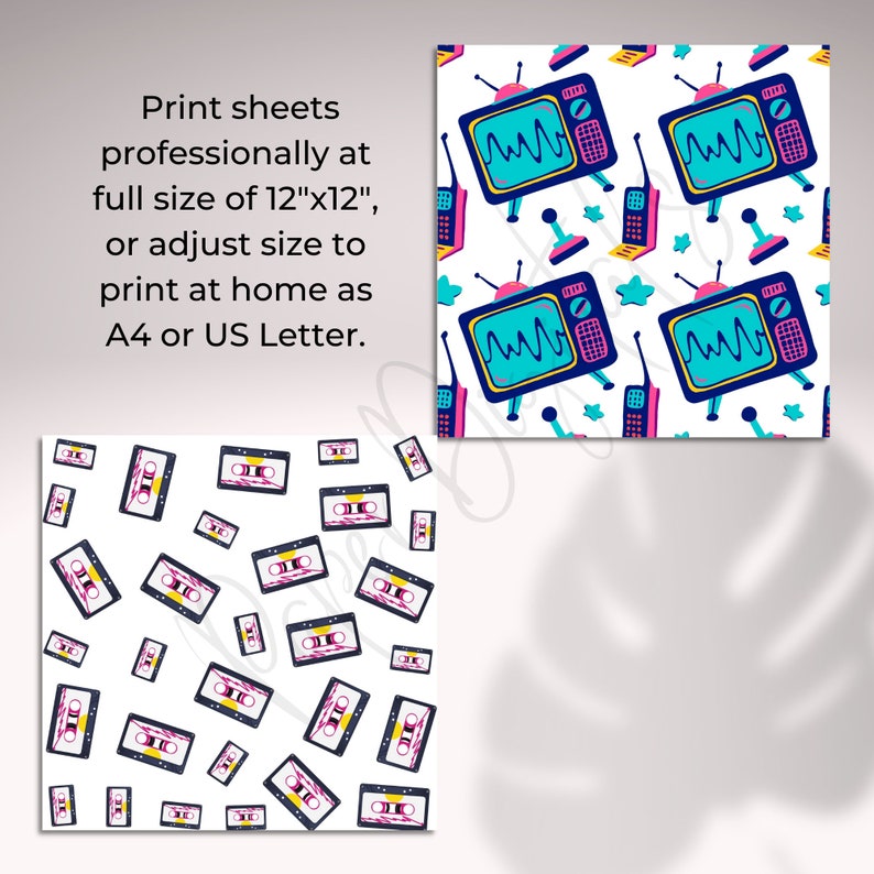 80s Fun Digital Paper 90s Paper Eighties Digital Paper 80s - Etsy