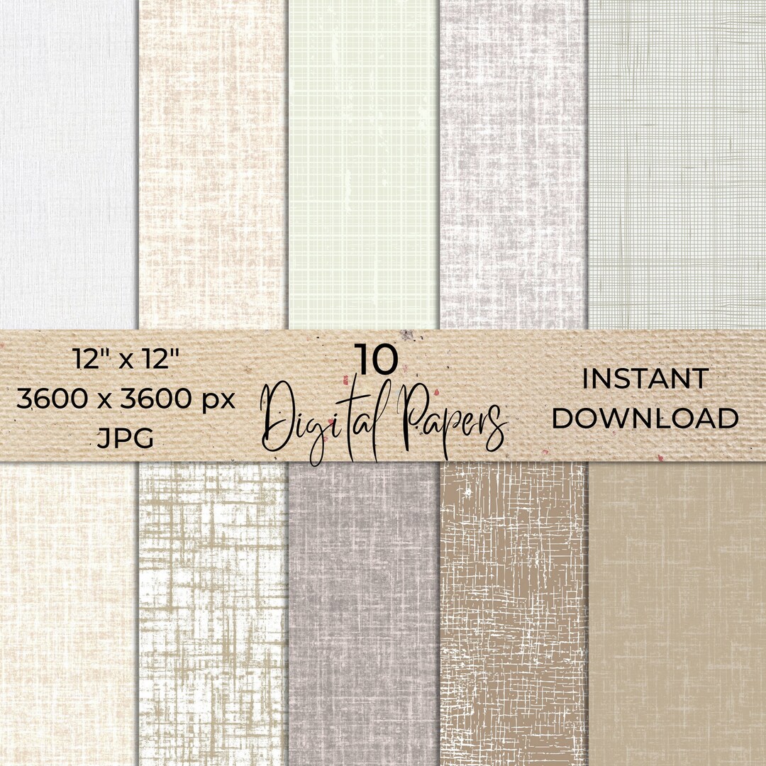 Linen Texture Digital Papers, Instant Download Linen Digital Papers ...