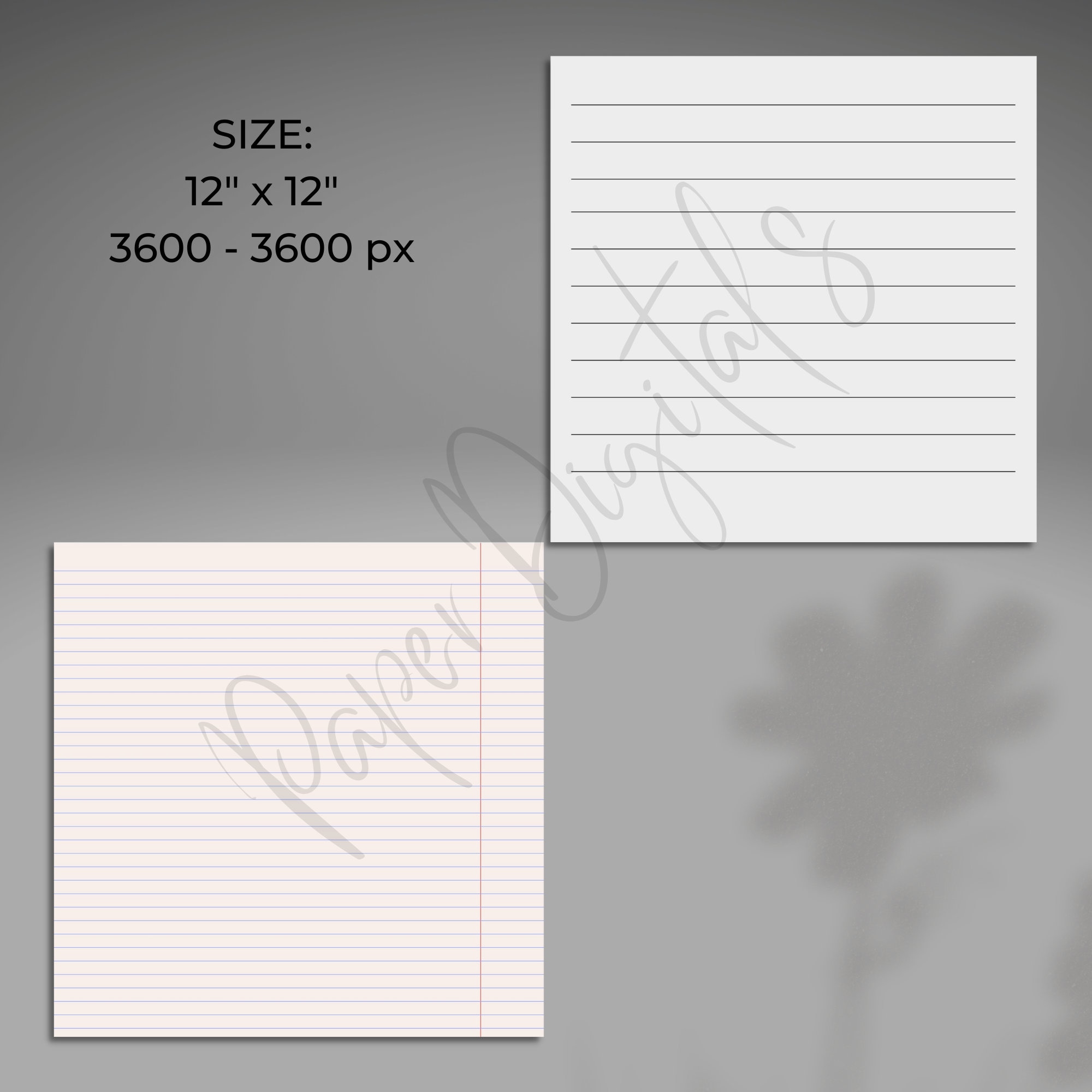 Notebook Paper Wide Ruled Digital Download, School Lined Paper JPG ...