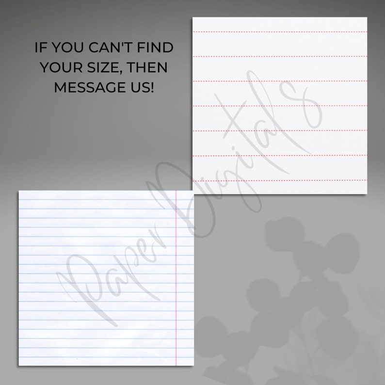 Notebook Paper Wide Ruled Digital Download, School Lined Paper JPG ...