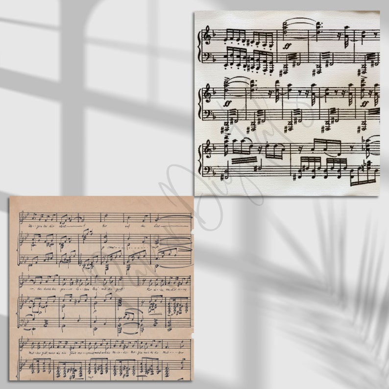 Sheets Vintage Music Paper | Music Sheets | Music Paper for Crafting ...