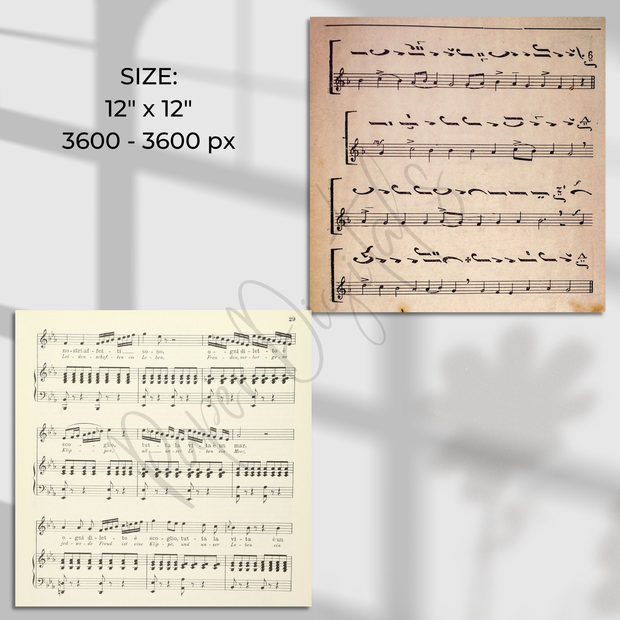 Sheets Vintage Music Paper | Music Sheets | Music Paper for Crafting ...
