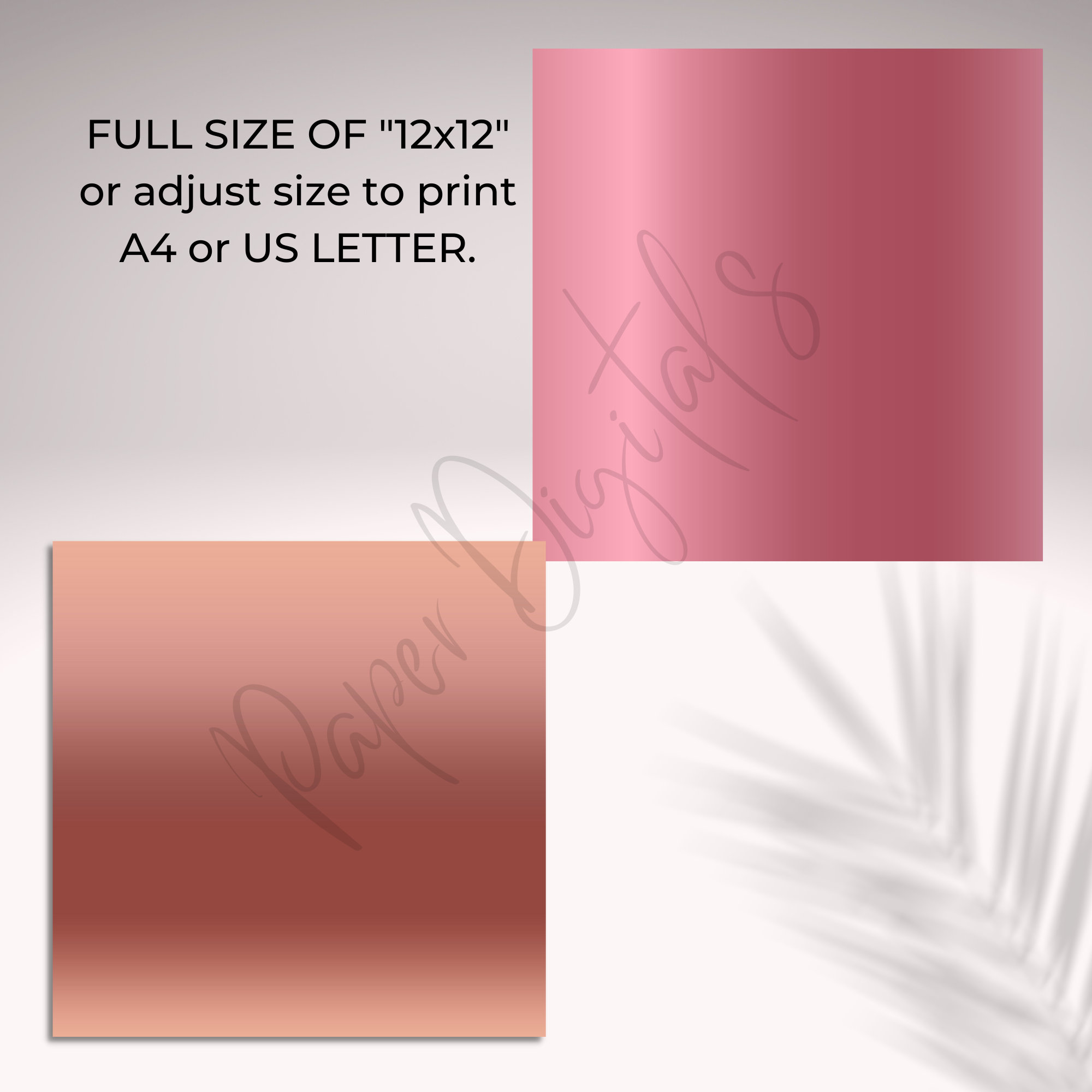 Rose Gold Foil, Rose Gold Digital Paper, Rose Gold Scrapbook Paper ...