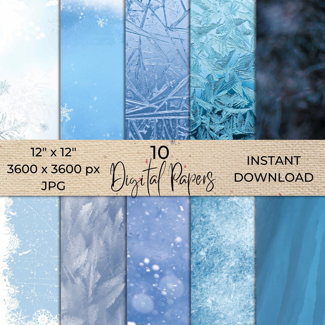 Frozen Digital Papers, Frozen Winter Scrapbook, Instant Download - Etsy