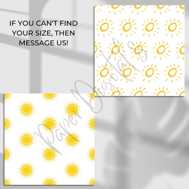 Sun Digital Paper Pack 10 Jpegs Instant Download 12x12 Inches Sun ...