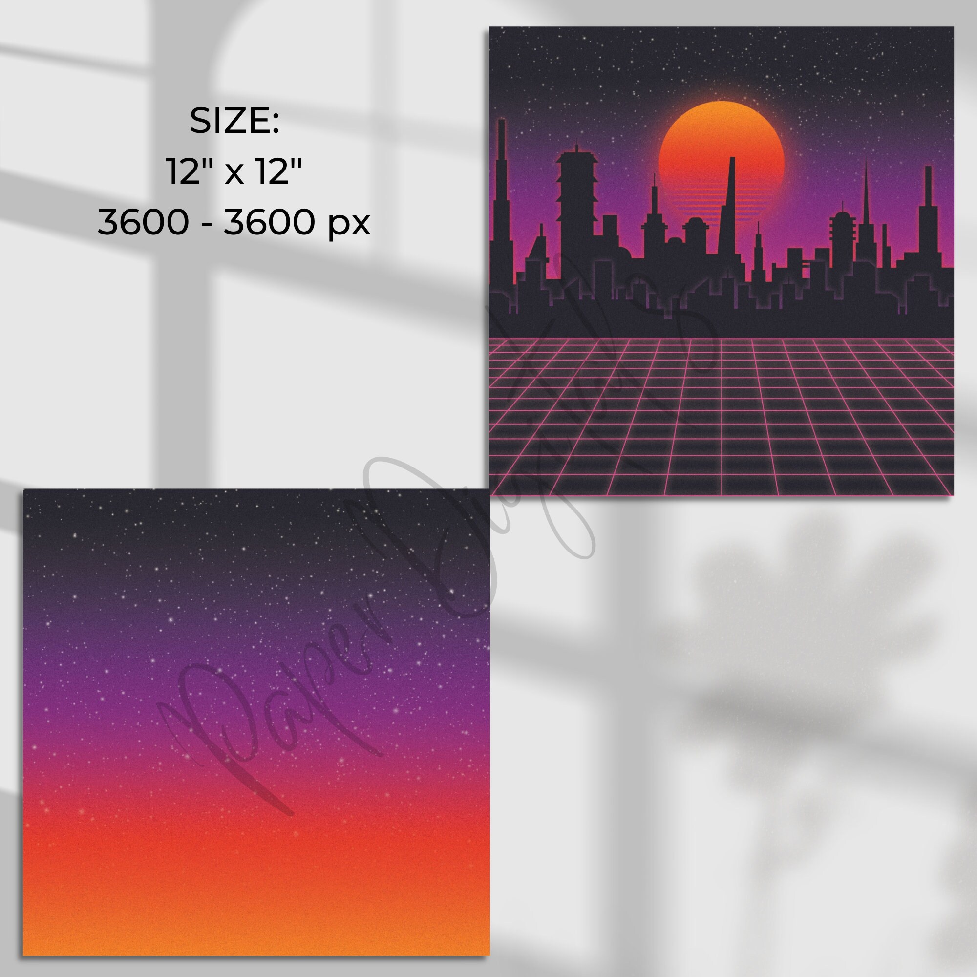 Vaporwave Digital Paper Pack. Scrapbooking Paper Pack, Vaporware ...