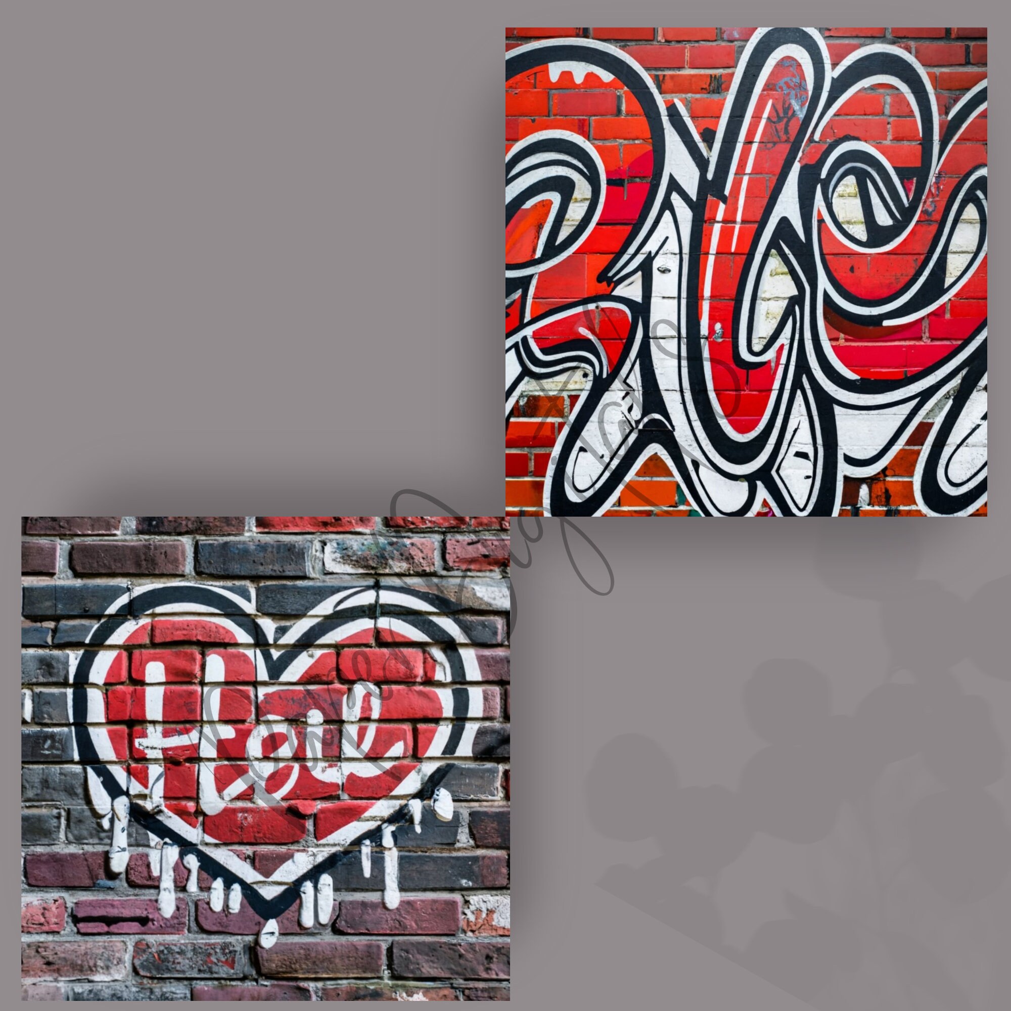 Red Black White Graffiti Digital Paper ,scrapbooking Paper Presents ...