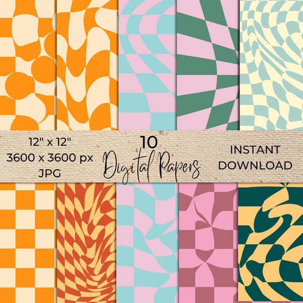 Wavy Checker Seamless - Etsy