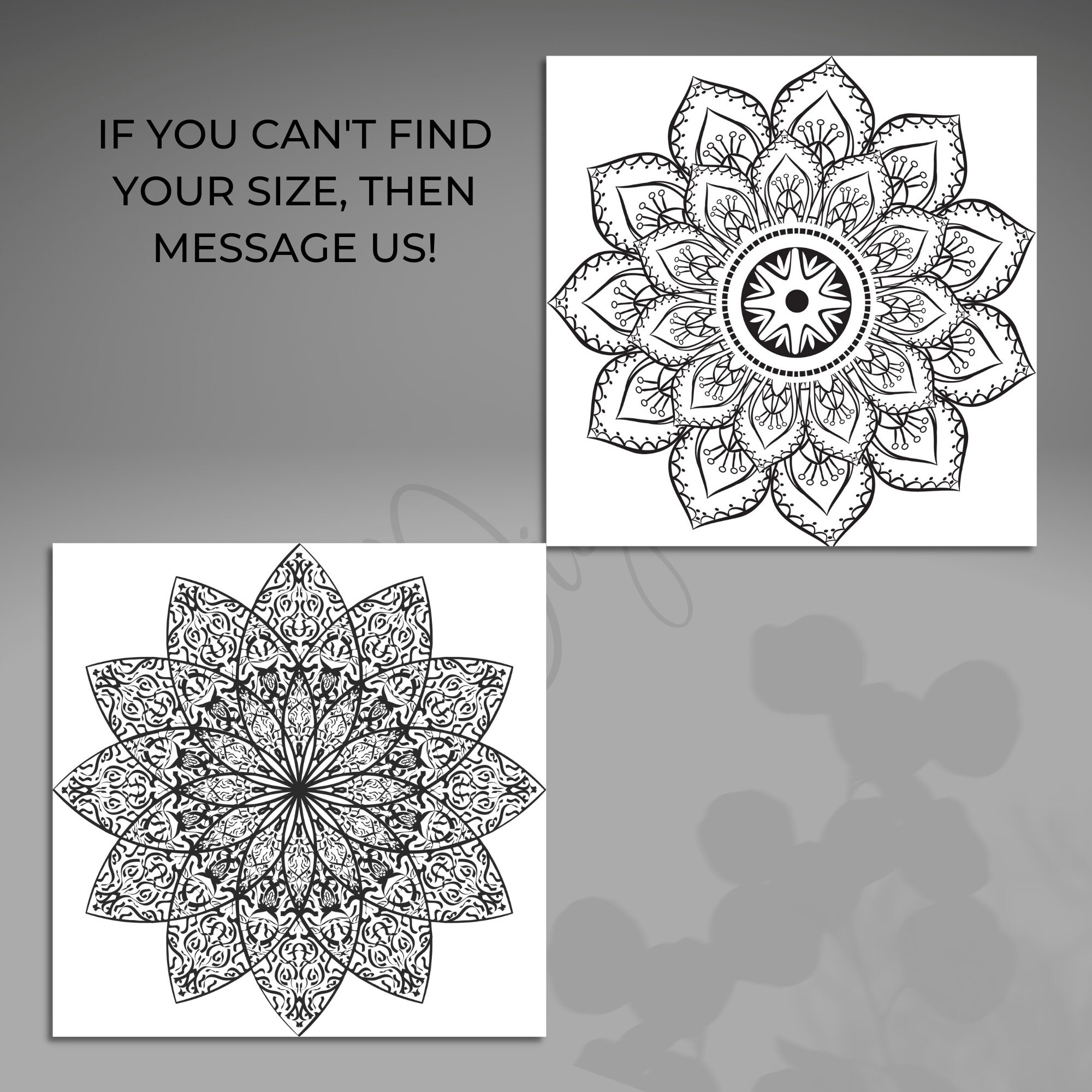 Digital Scrapbook Paper, Black Mandala Patterns Printable, Holistic ...