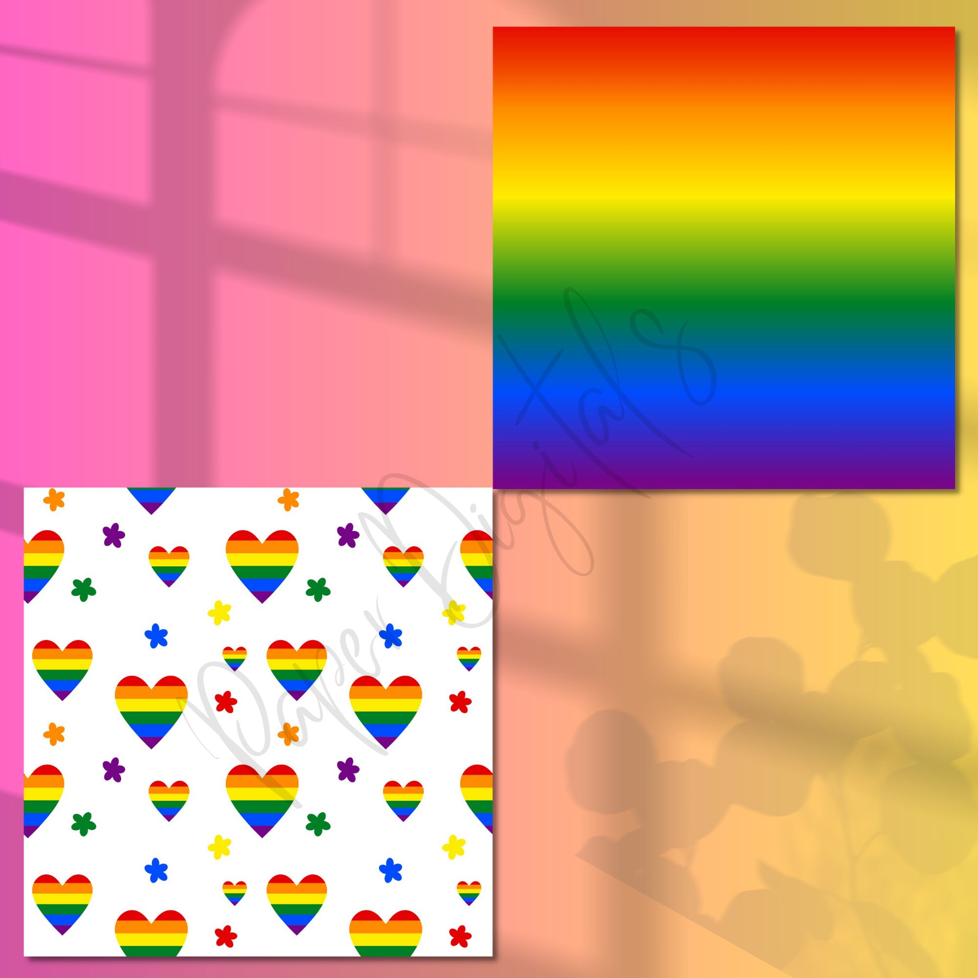 Pride Seamless Digital Papers Background Rainbow Mockup - Etsy