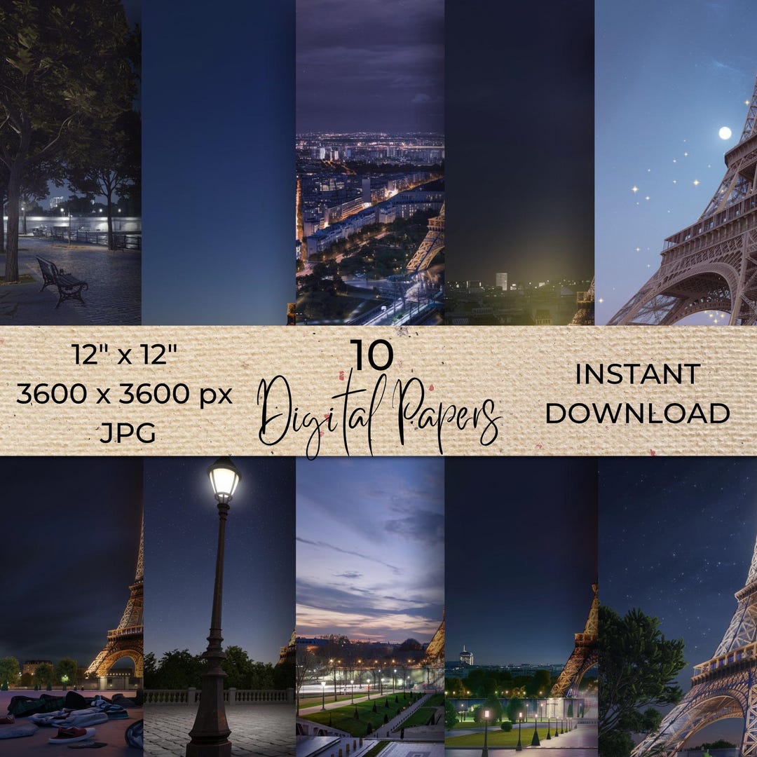 3D Paris Eiffel Tower Digital Paper, French Patterns With Eiffel Towers ...