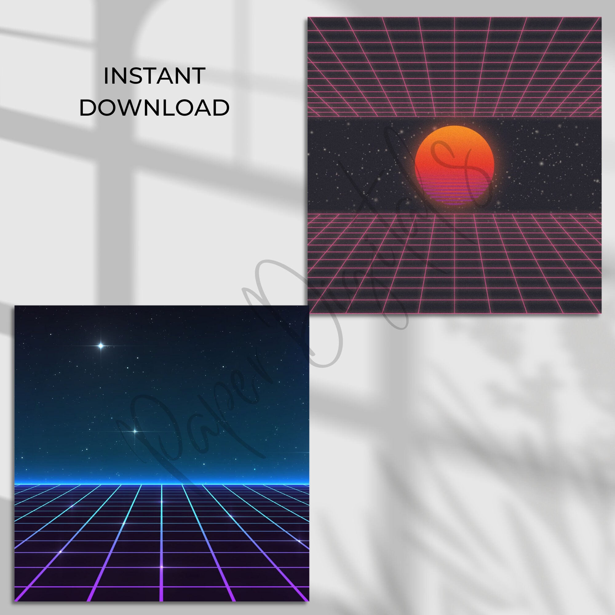 Vaporwave Digital Paper Pack. Scrapbooking Paper Pack, Vaporware ...