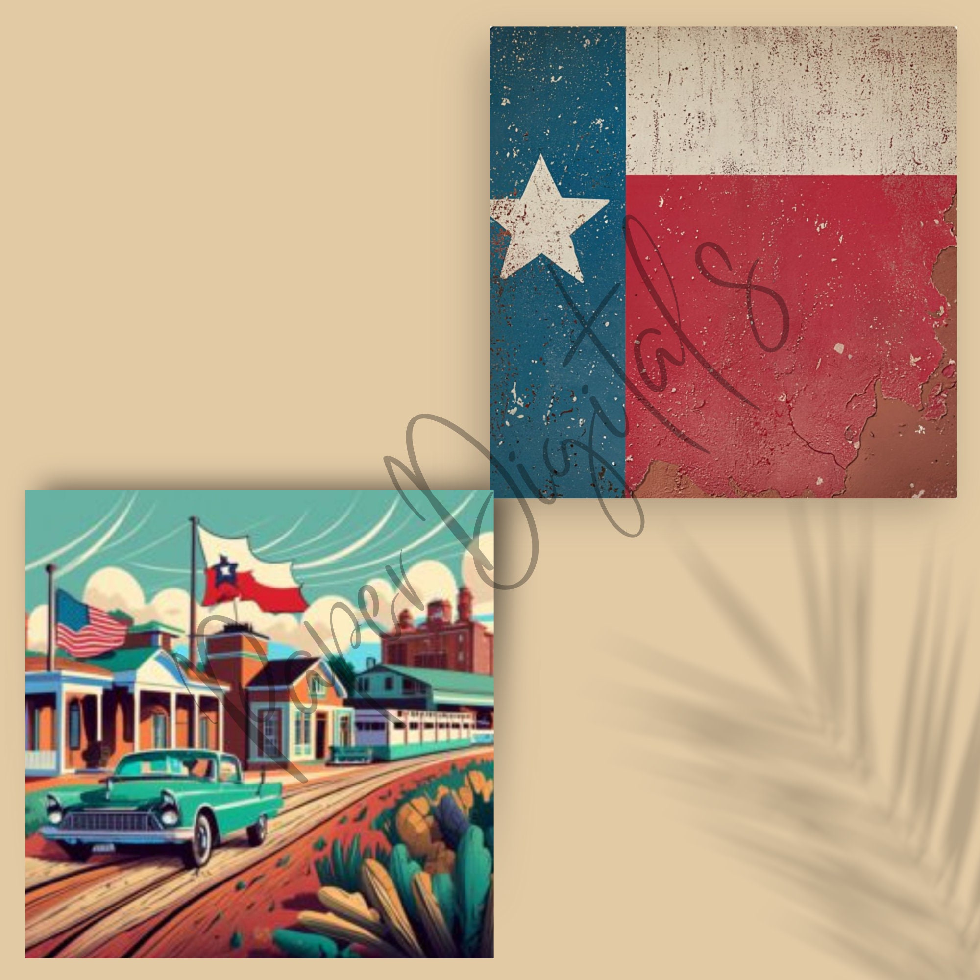 Texas Retro Background, Digital Paper, Mockup, Wallpaper - Etsy
