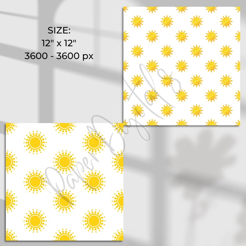 Sun Digital Paper Pack 10 Jpegs Instant Download 12x12 Inches Sun ...
