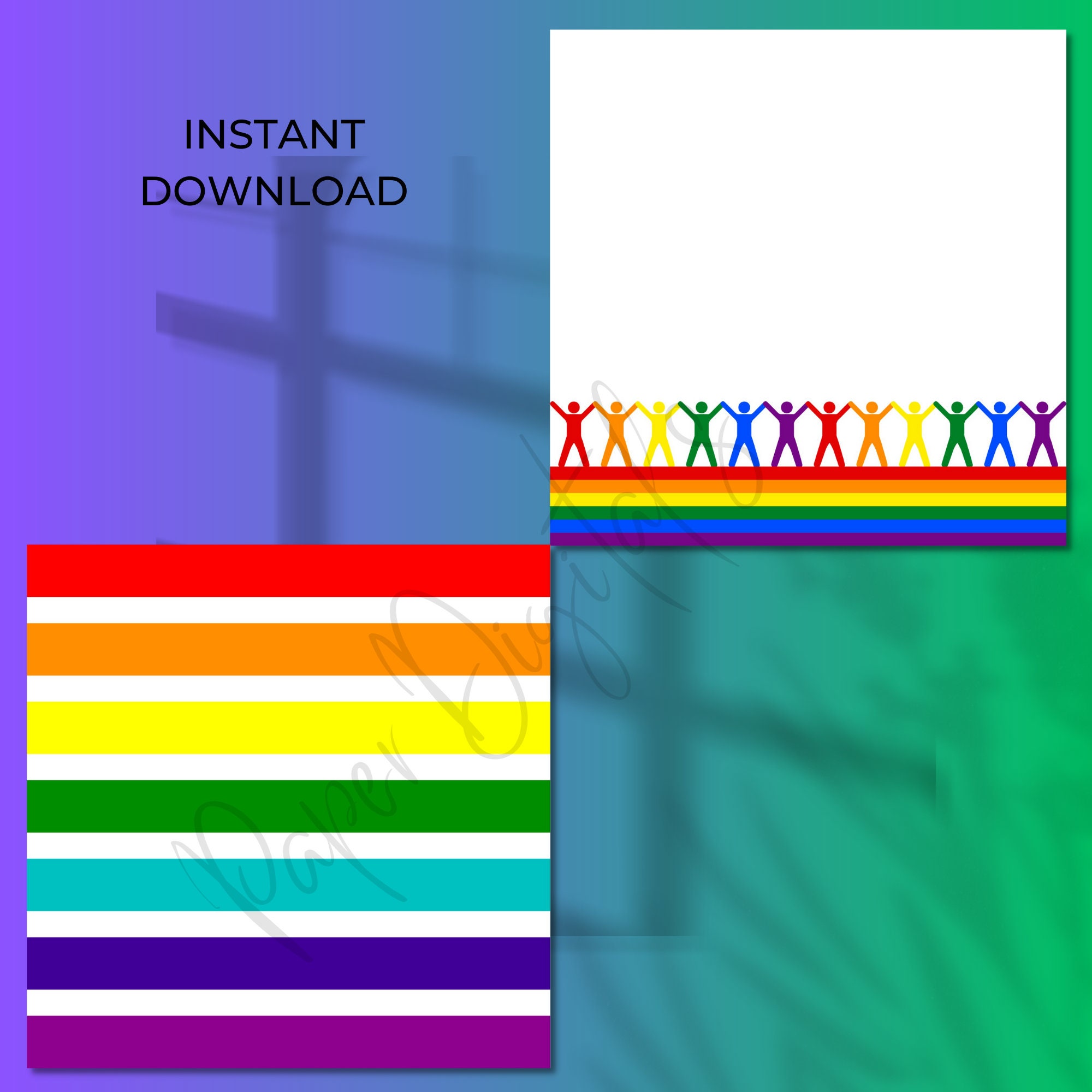 Pride Seamless Digital Papers Background Rainbow Mockup - Etsy