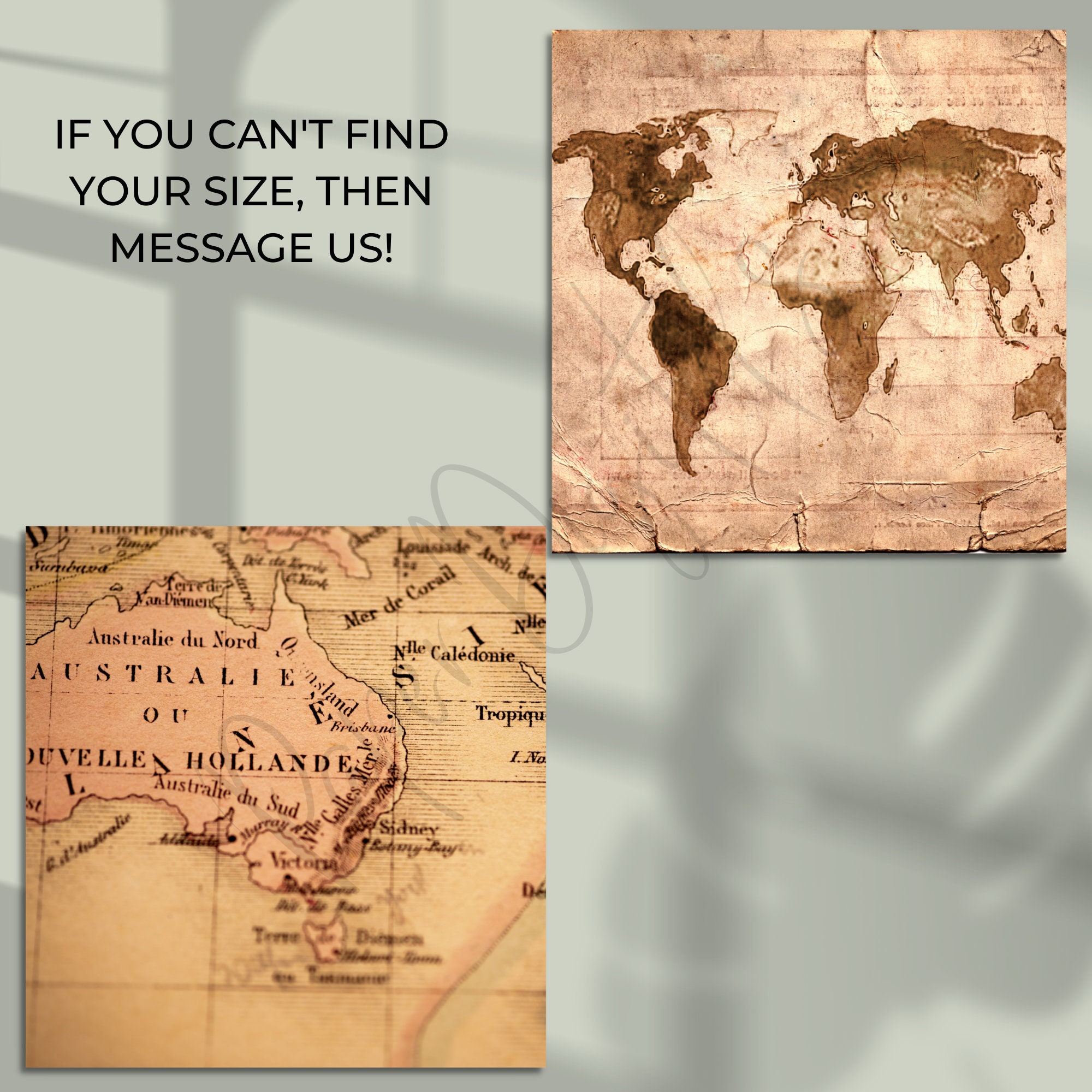 Old Vintage Map Digital Paper, Digital Paper Pack 10 Designs 12in X ...