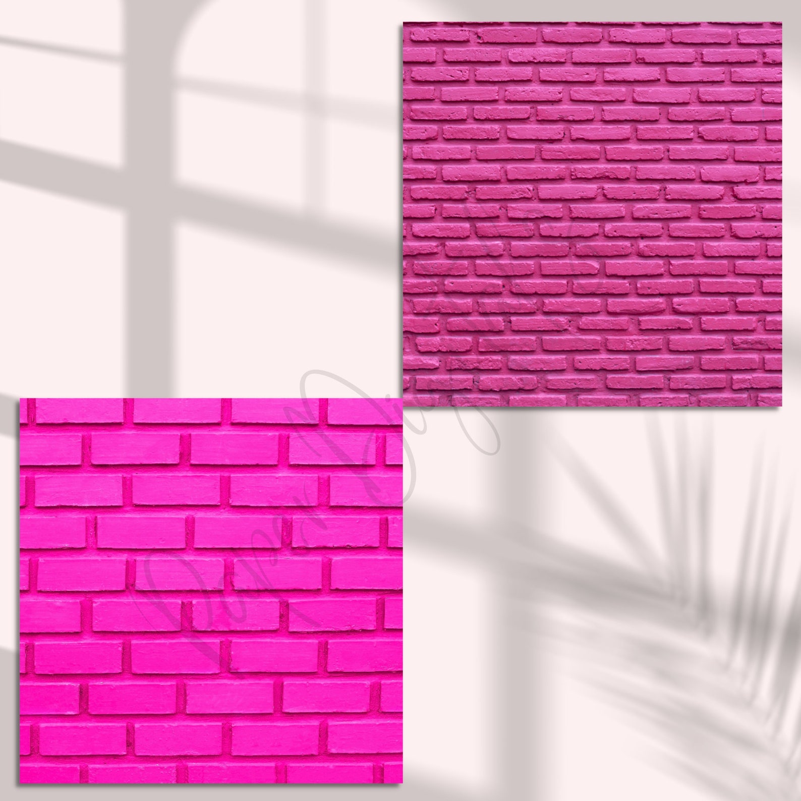 Pink Brick Digital Scrapbook Paper Pack Digital Backdrops Brick Wall ...