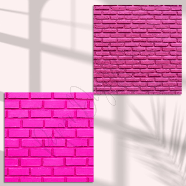 Pink Brick Digital Scrapbook Paper Pack Digital Backdrops Brick Wall ...