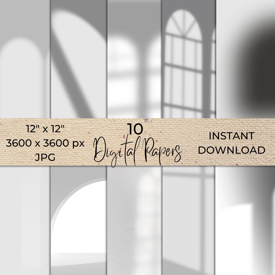 Arch Shadow Overlays Digital Paper, Windows Arch Shadows, Photo Digital ...