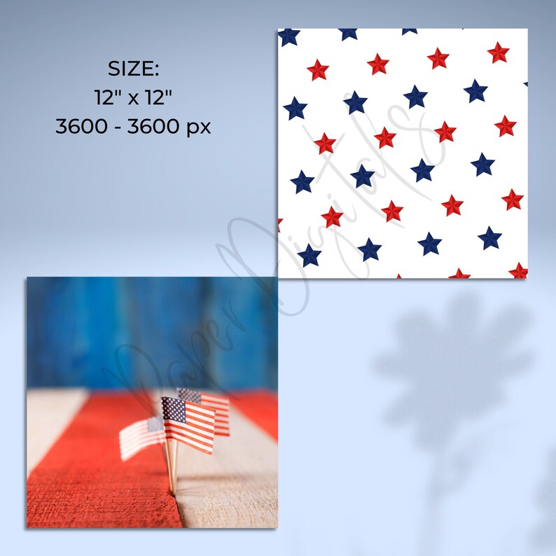 4th of July Digital Paper USA Patriotic Digital Paper Independence Day ...