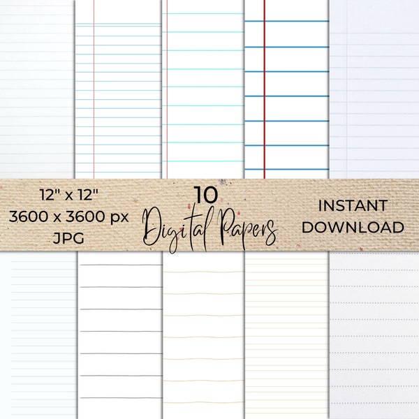 Notebook Paper - Etsy